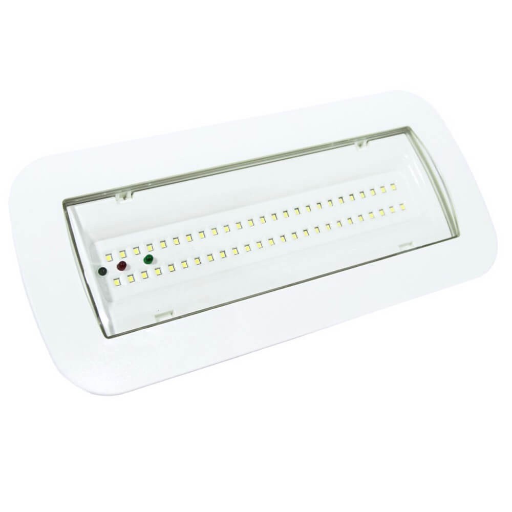 4W LED Emergency Light with Ceiling Kit and Permanent Option IP65 6000K ...