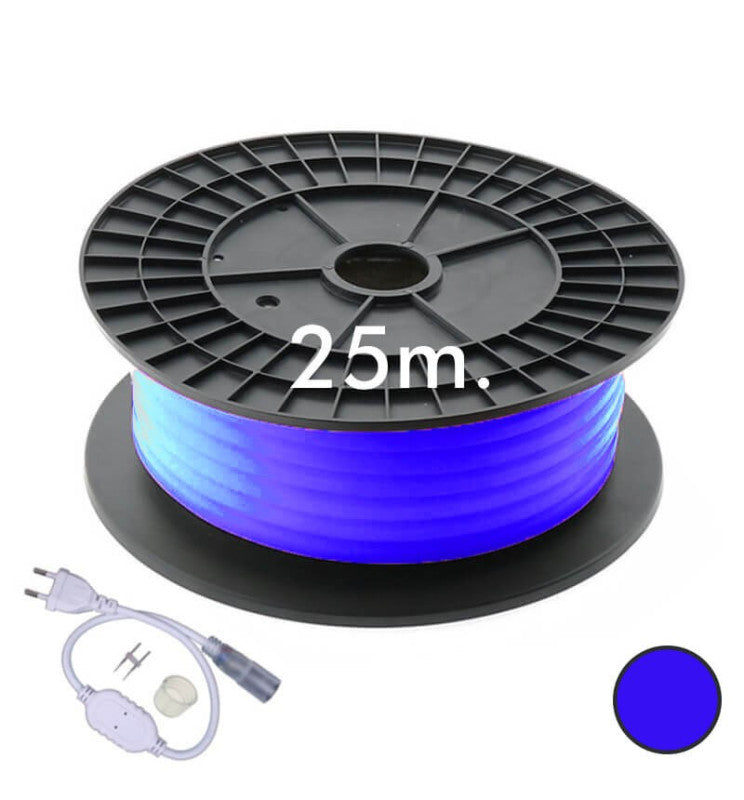 LED Flexible Neon CIRCULAR 220V Coil 25m 16mm - 9.6W/m BLUE Buy in ...