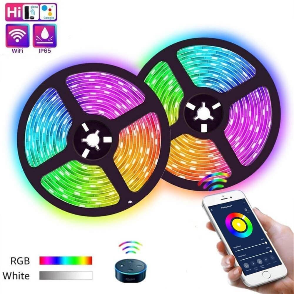 24W Dimmable Smart WiFi LED Strip 5m 12V with Remote Control Buy in ...